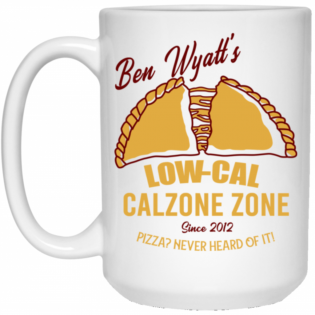 Ben Wyatt’s Low Cal Calzone Zone White Mug