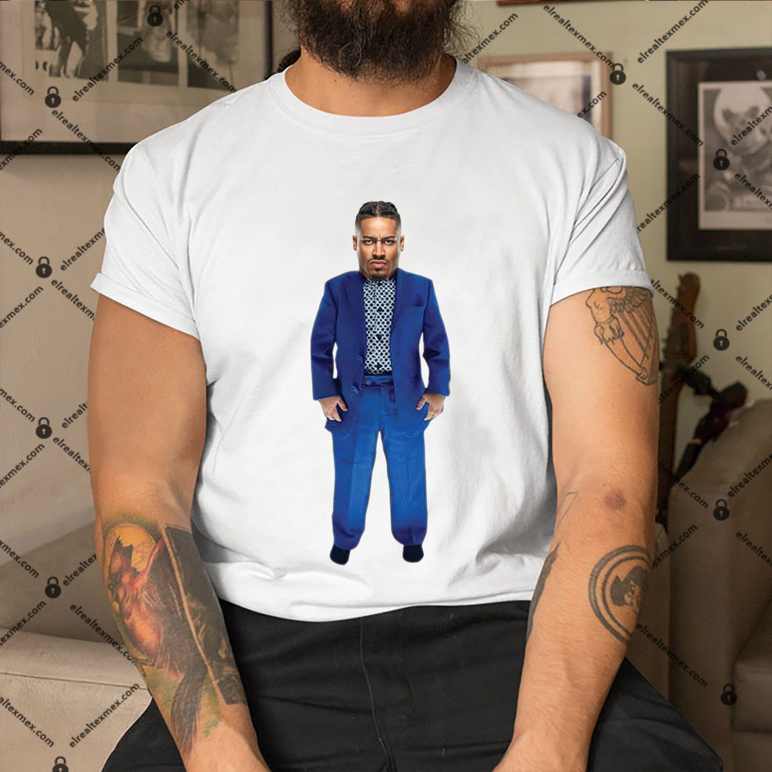 Grayson Waller Carmelo Hayes In Hasbulla Suit Shirts