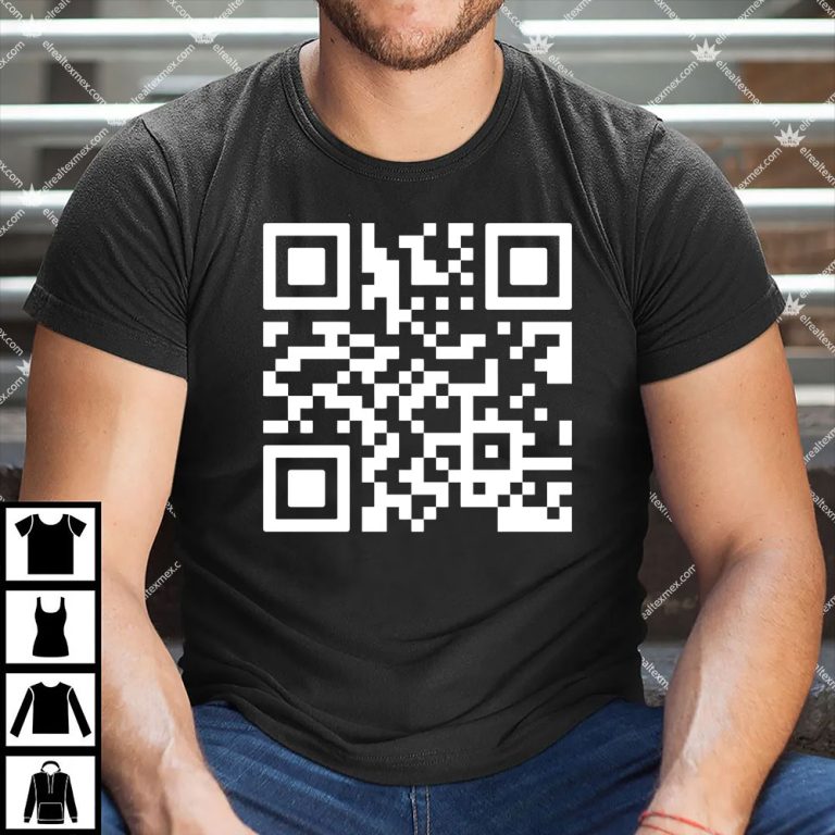 QR Code Rick Roll Patch Embroidered Shirt - El Real Tex-Mex Clothing
