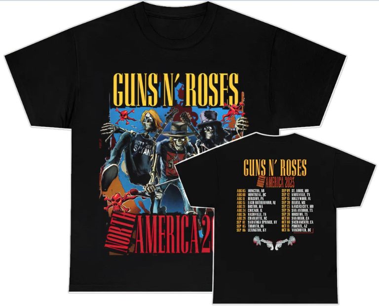Guns N' Roses 2023 North American World Tour Shirts